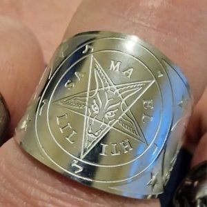 Jewelry | Baphomet Samael Lilith Satan Lucifer Sigil Pentagram Jewelry ...